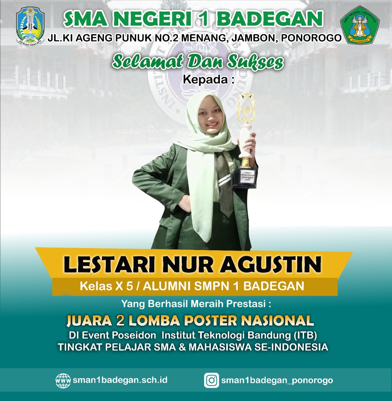 JUARA 2 Lomba Poster Nasional di Institut Teknologi Bandung – SMAN 1 ...