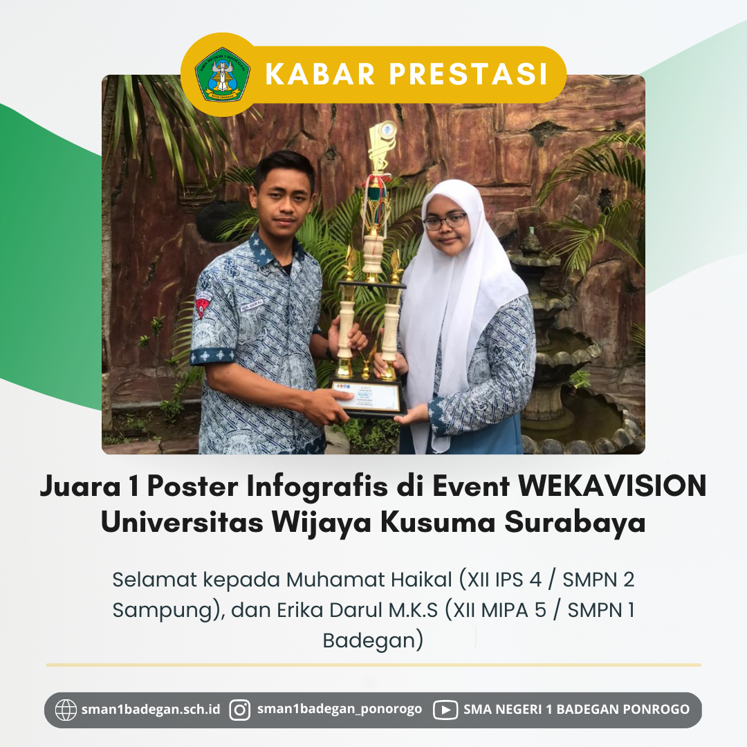 JUARA 1 Poster Infografis di Event WEKAVISION Universitas Wijaya Kusuma ...
